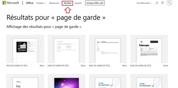 choisir un modele pour créer une page de garde sur word | HT Pratique